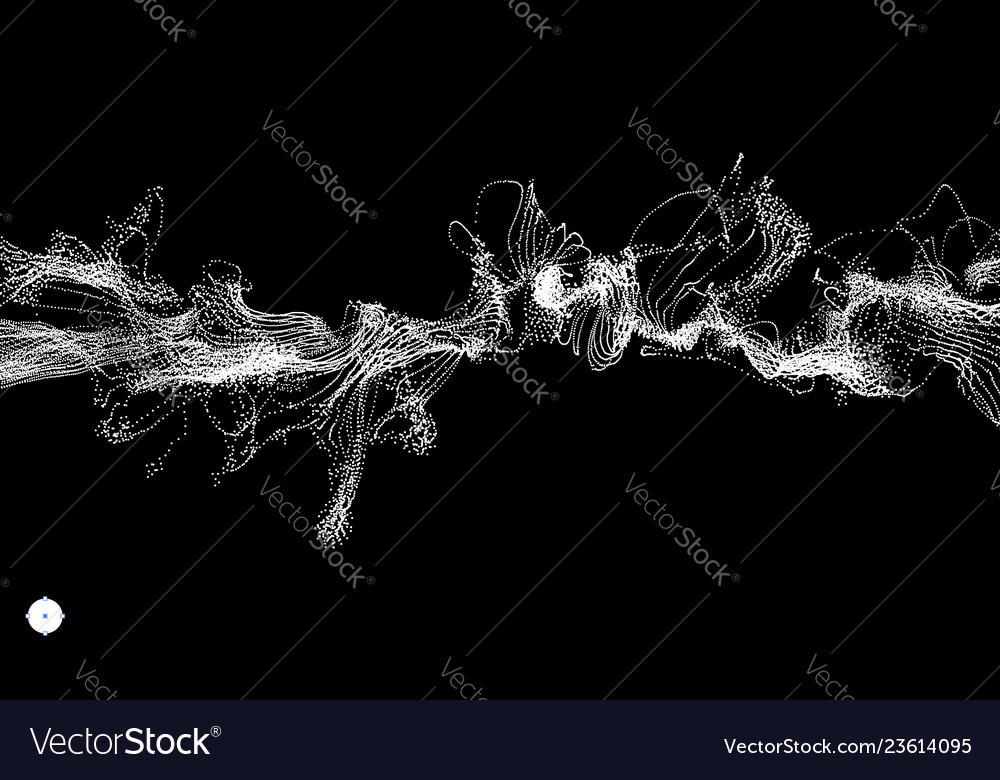 Array with dynamic emitted particles water splash Vector Image