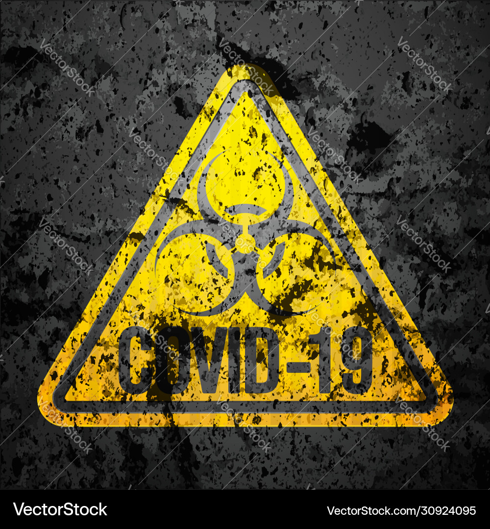 Covid19-19 road sign background Royalty Free Vector Image
