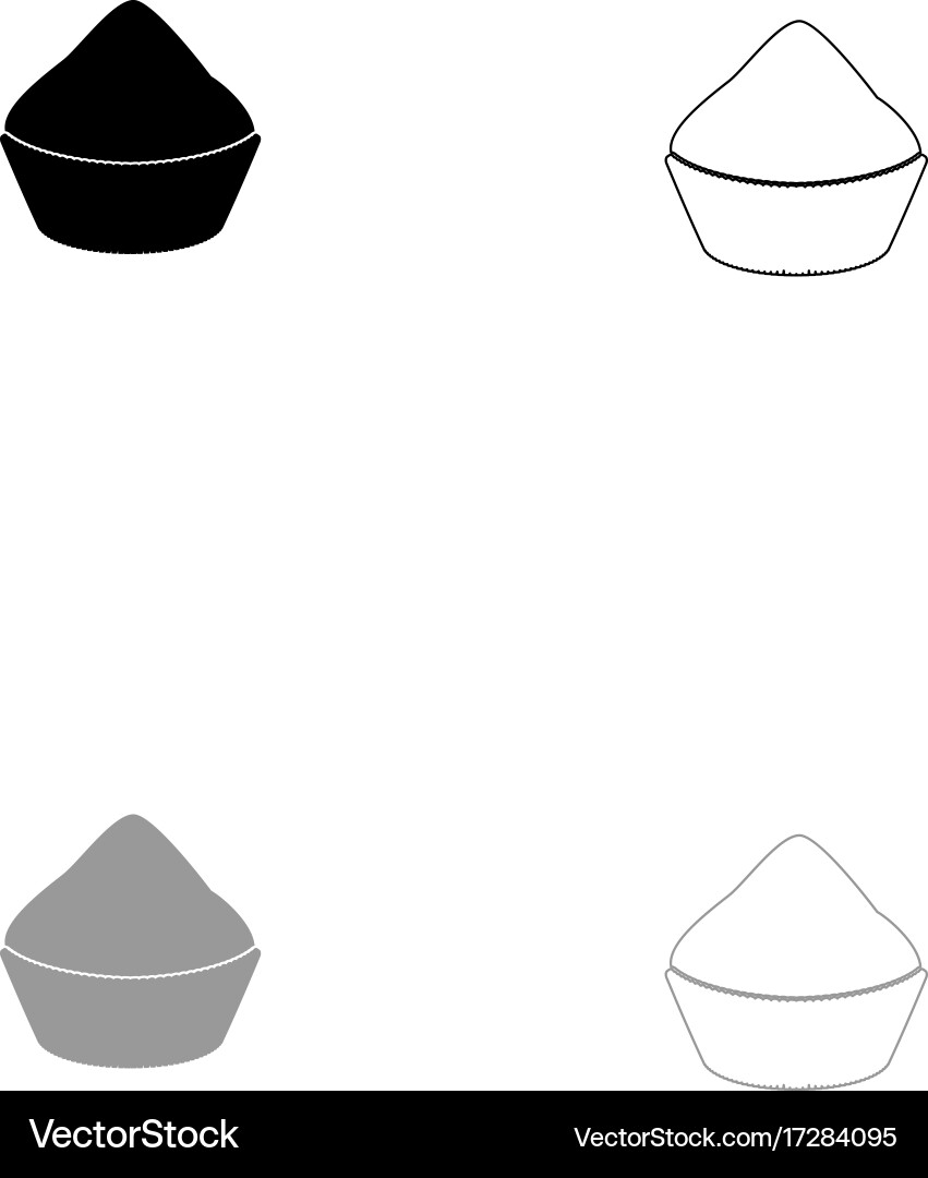 Cupcake black and grey set icon Royalty Free Vector Image