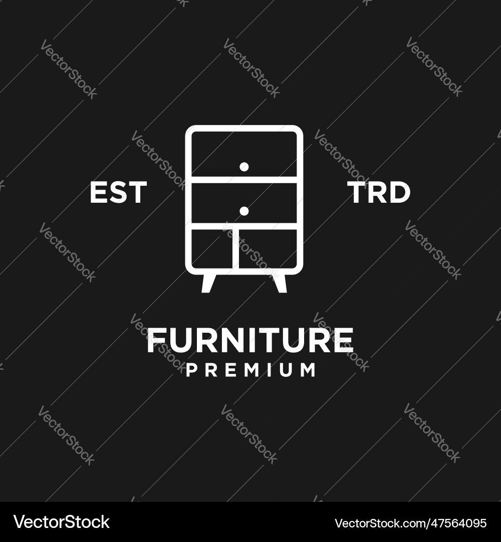 Furniture logo icon design Royalty Free Vector Image