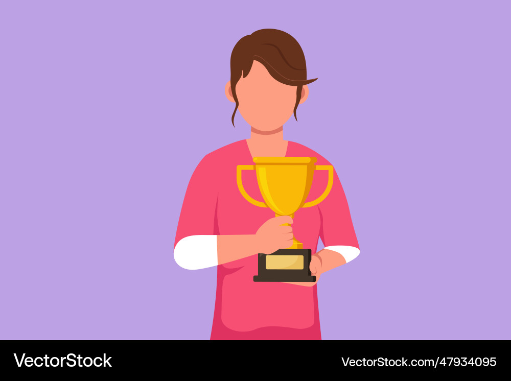 Graphic flat design drawing female athlete Vector Image