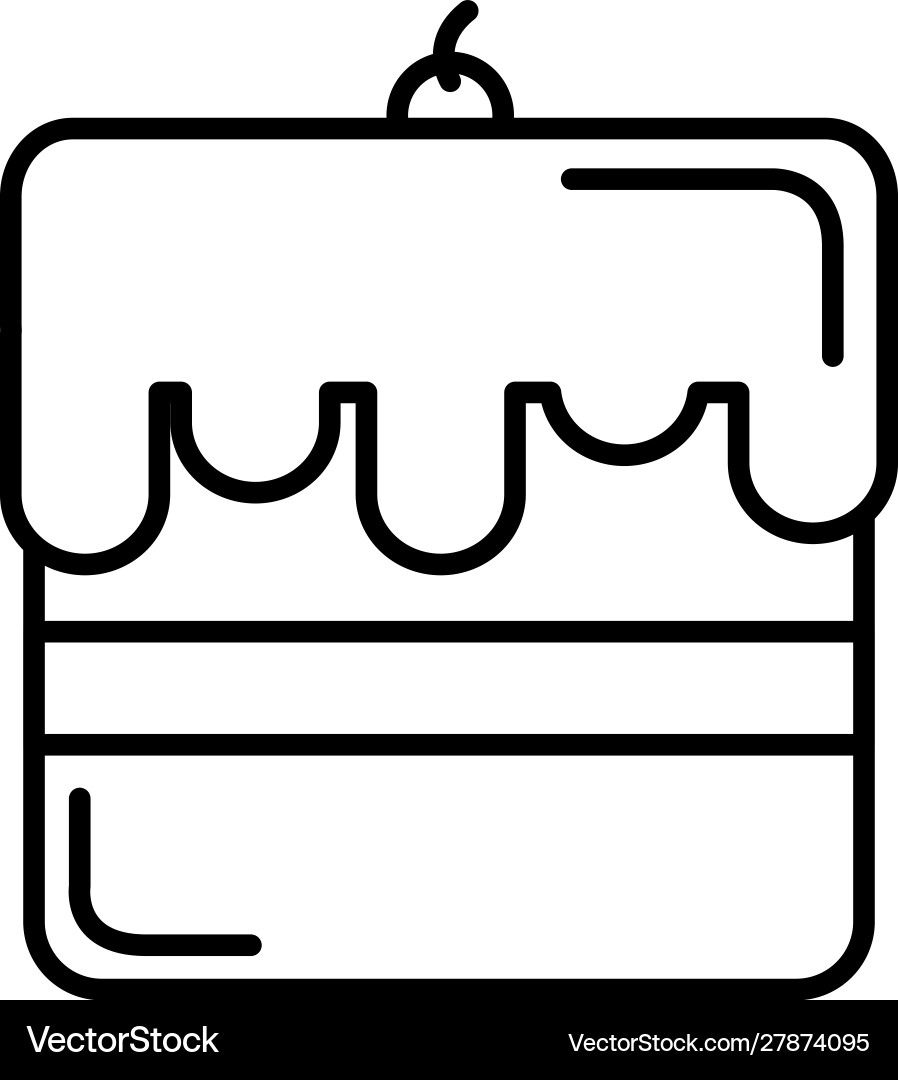 Isolated sweet cake icon line design Royalty Free Vector