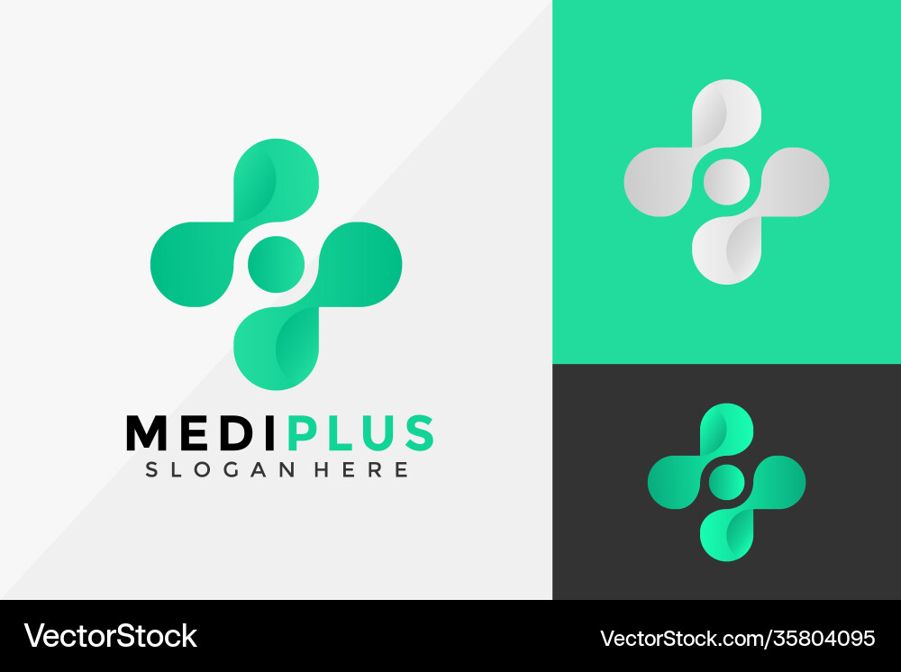 Medical plus icon logo design modern designs Vector Image