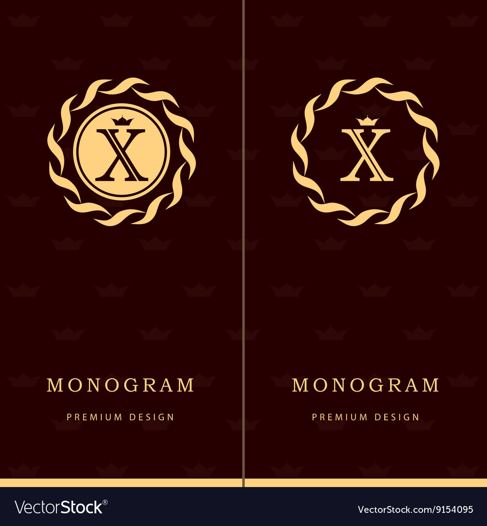 Monogram design elements graceful template Vector Image