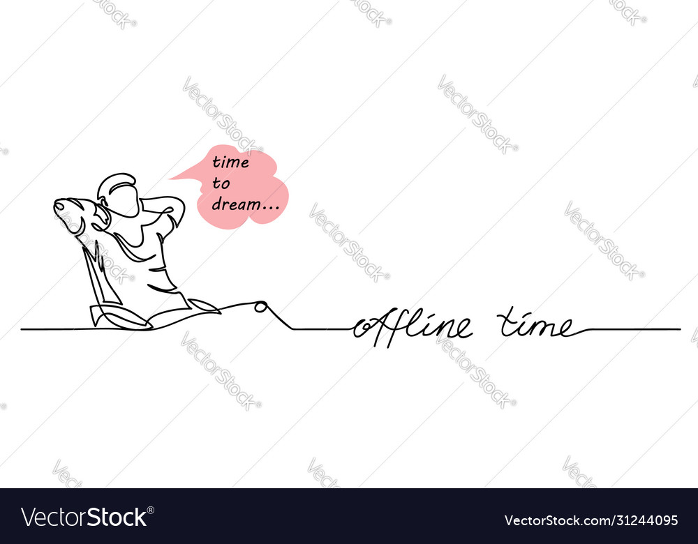 Offline time simple web Royalty Free Vector Image