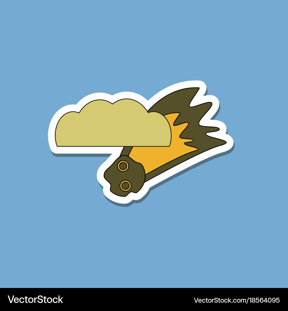 Paper sticker on stylish background falling Vector Image