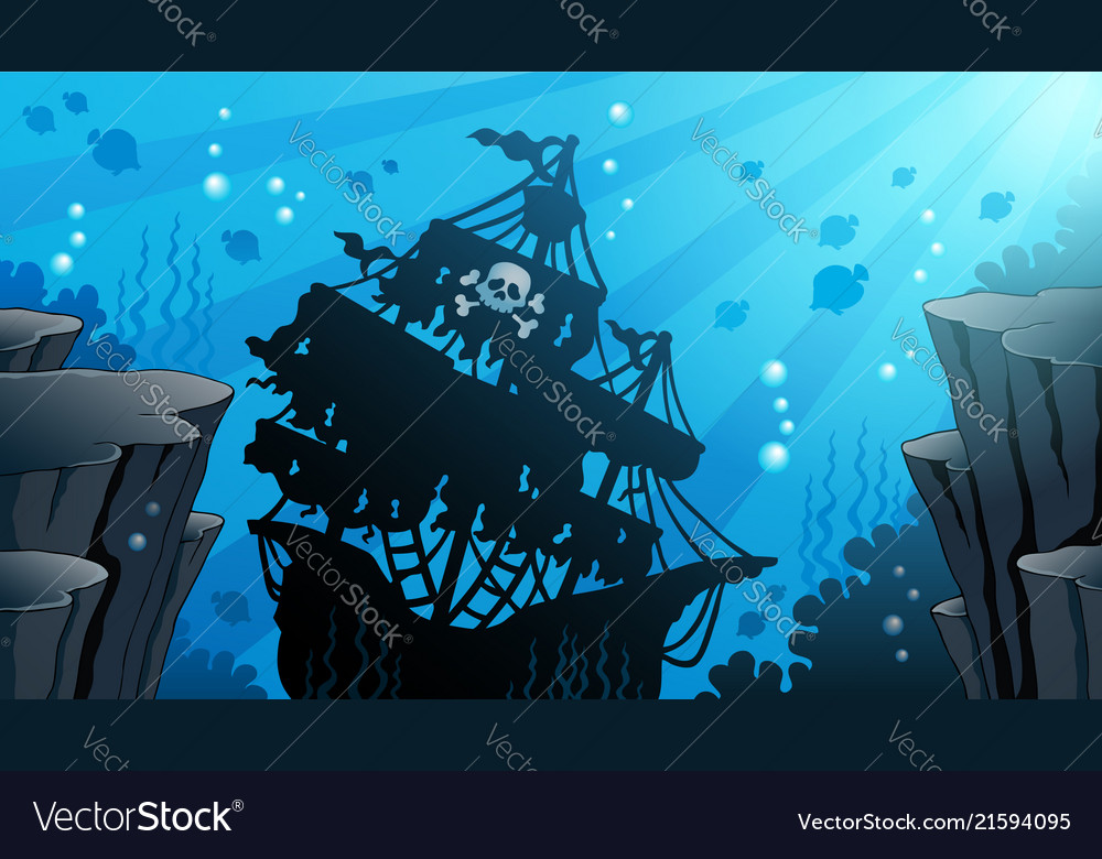 Shipwreck theme image 1 Royalty Free Vector Image