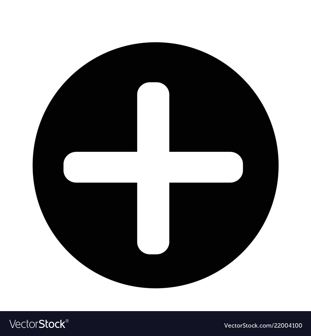 Additional plus icon Royalty Free Vector Image