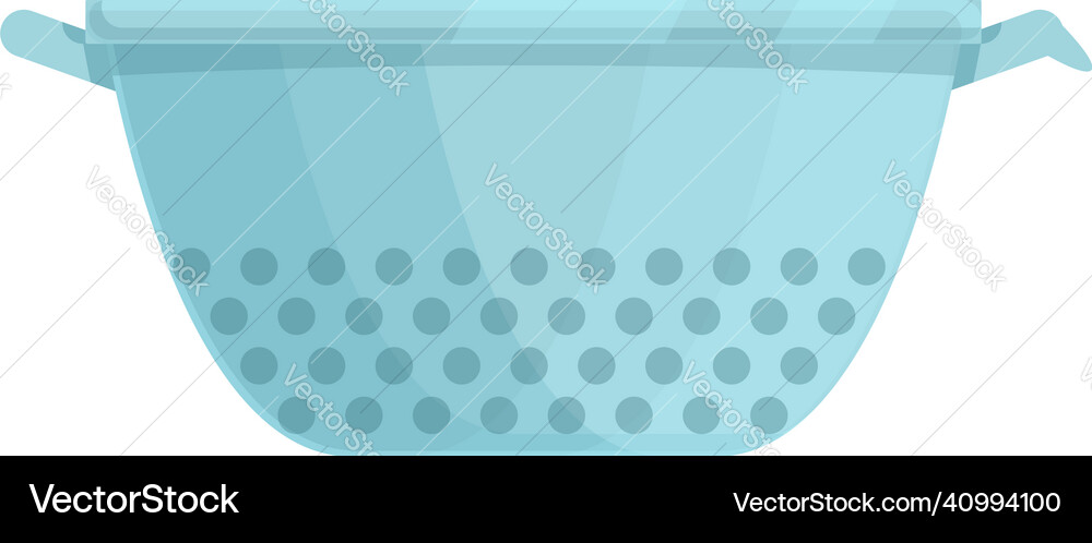 Colander pot icon cartoon pasta sieve Royalty Free Vector
