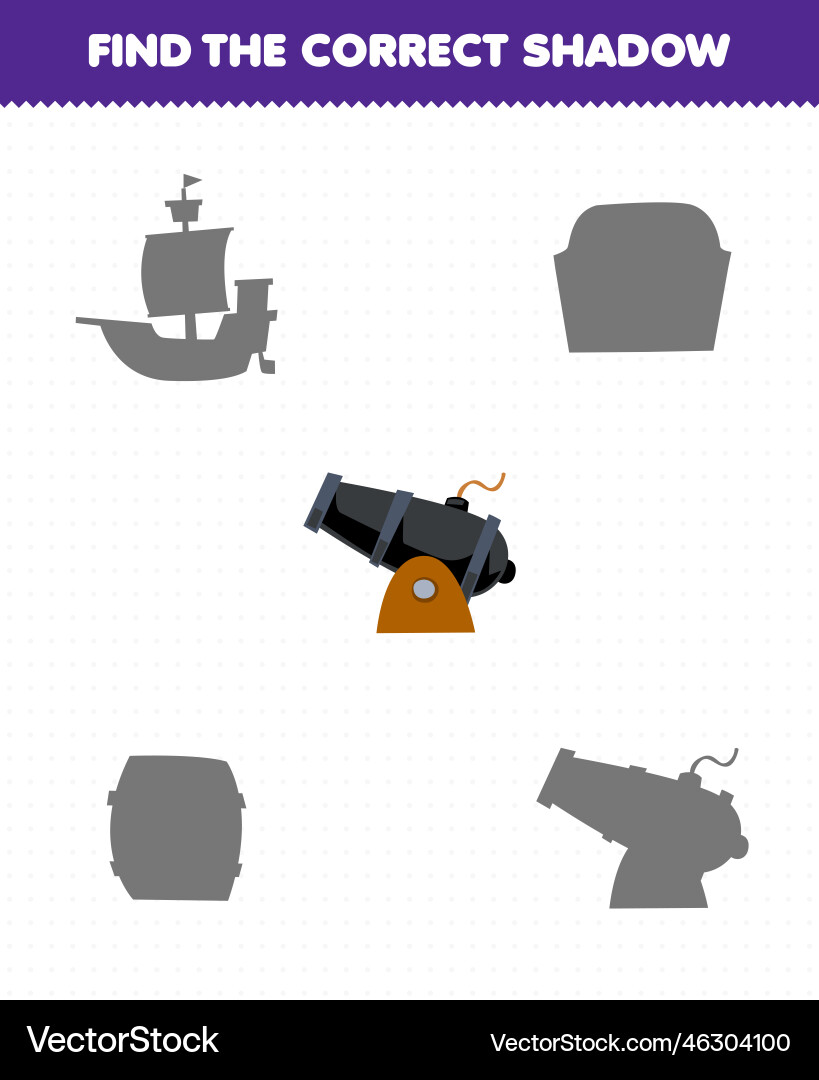 Education game for children find the correct Vector Image