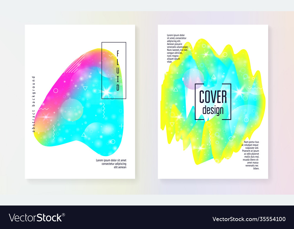 Fluid shape with dynamic elements Royalty Free Vector Image