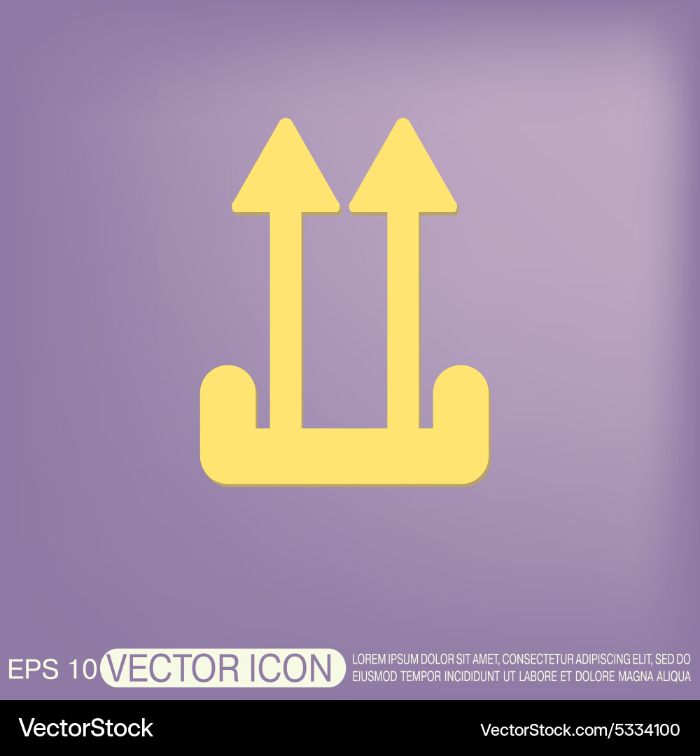 Fragile symbol arrow up logistic icon Royalty Free Vector