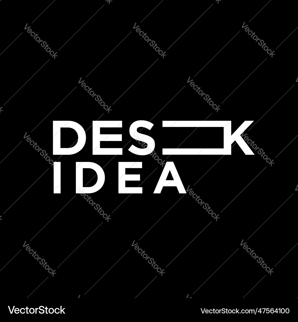 Furniture desk logo icon design Royalty Free Vector Image