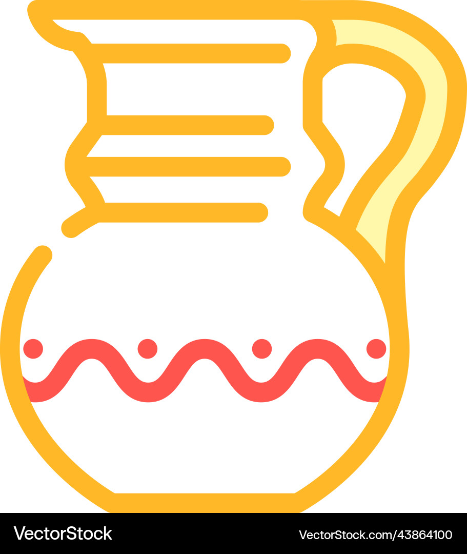 Old clay crockery color icon Royalty Free Vector Image