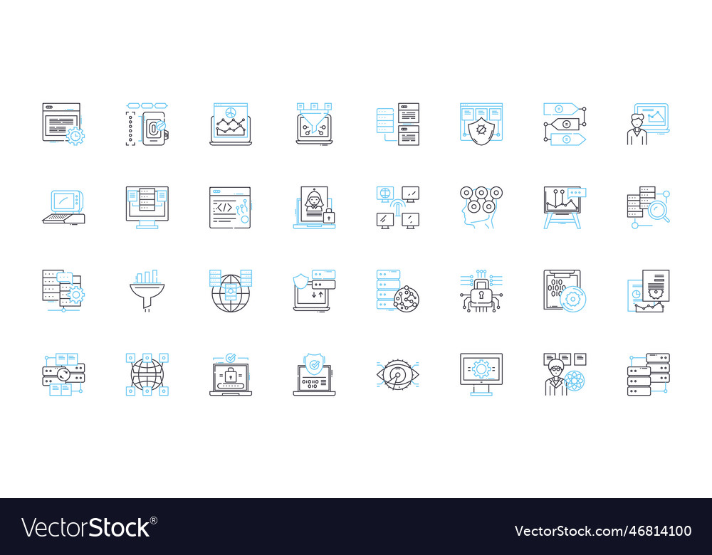 Profit maximization linear icons set efficiency Vector Image Profit maximization linear icons set efficiency Vector Image