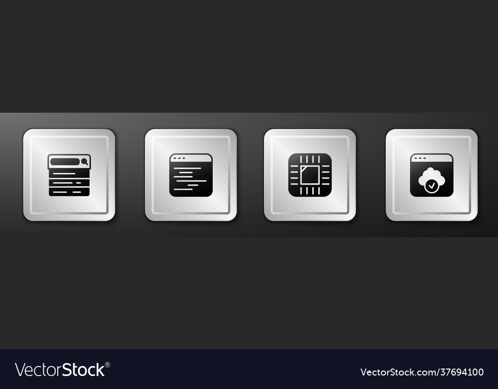Set search engine software processor with cpu Vector Image Set search engine software processor with cpu Vector Image