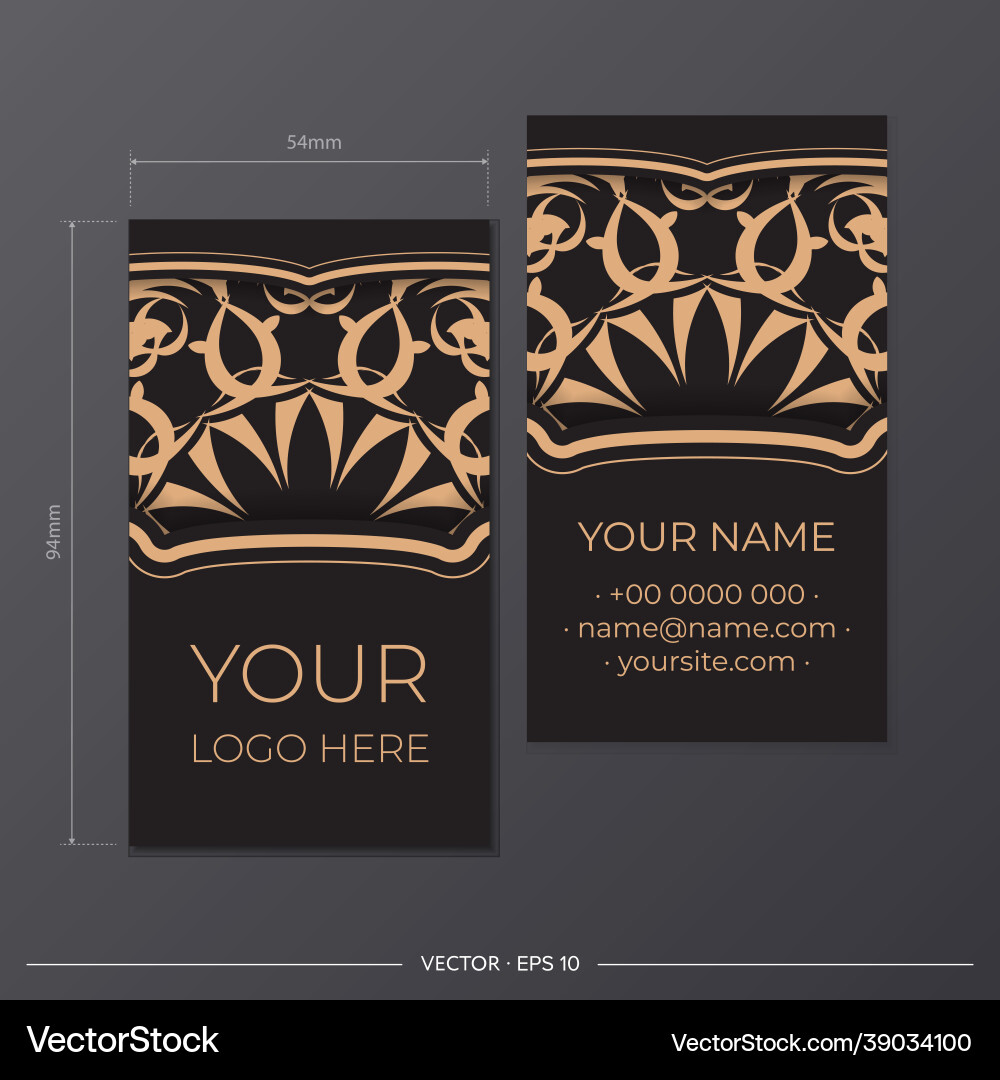 Template for print design business cards Vector Image