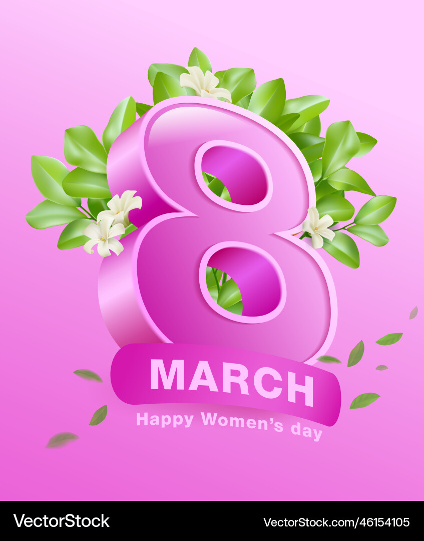 8 march women day Royalty Free Vector Image - VectorStock