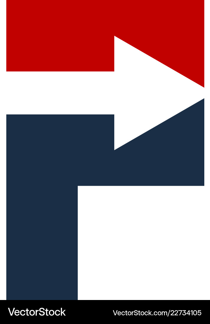 Arrow letter f logo icon design Royalty Free Vector Image