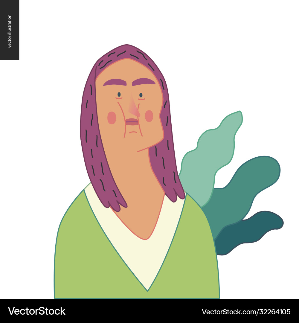Bright characters portraits Royalty Free Vector Image
