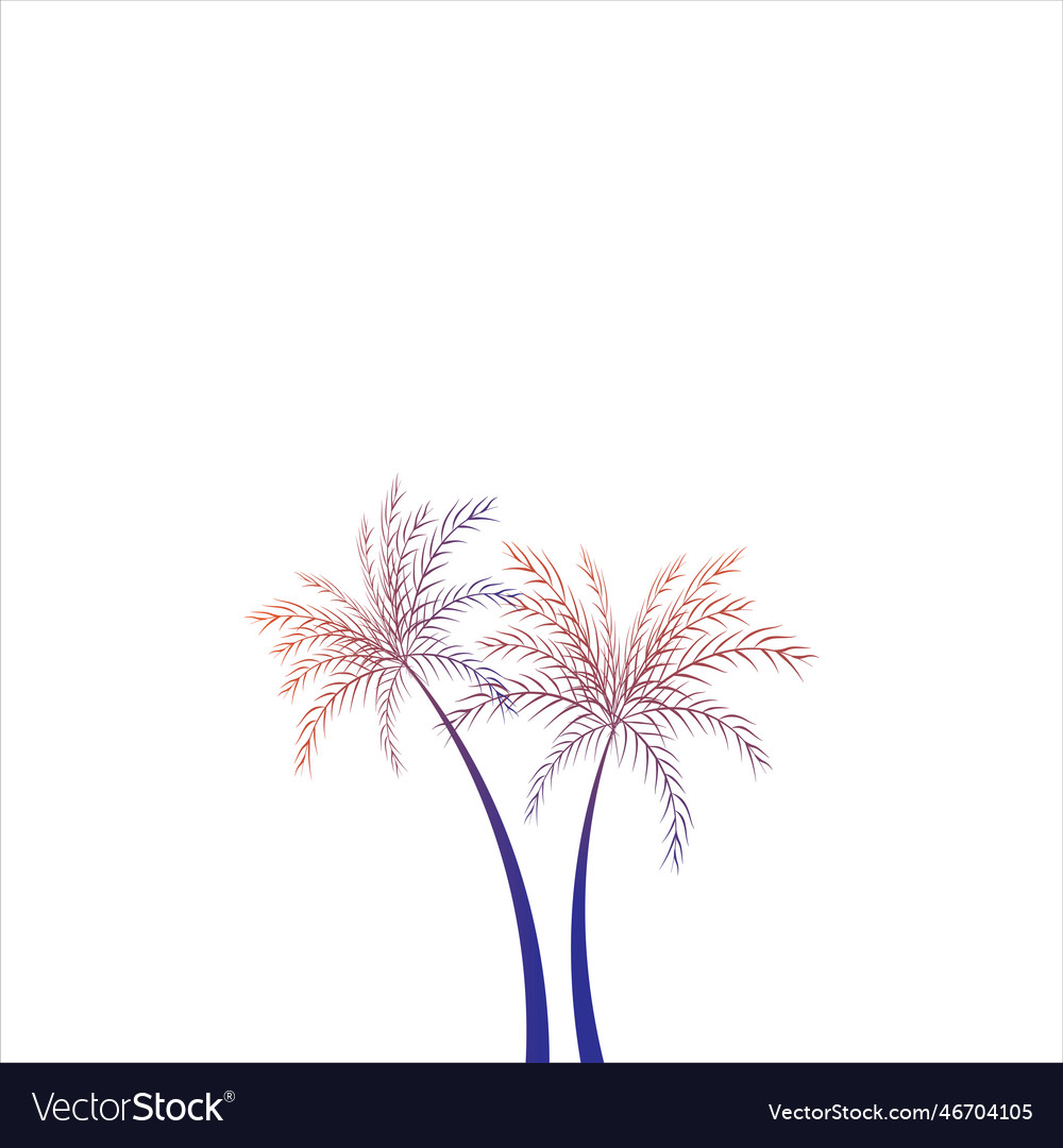 Gradient palm tree Royalty Free Vector Image - VectorStock