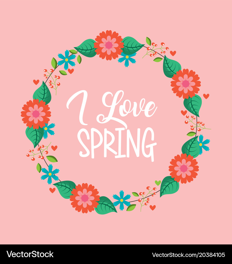 Hello spring card Royalty Free Vector Image - VectorStock