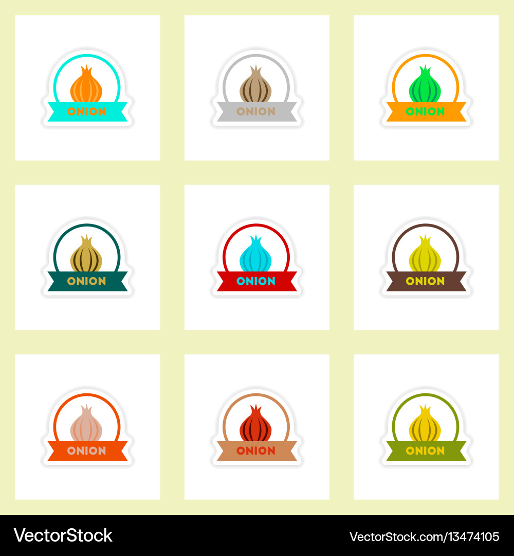 Label icon on design sticker collection spice Vector Image