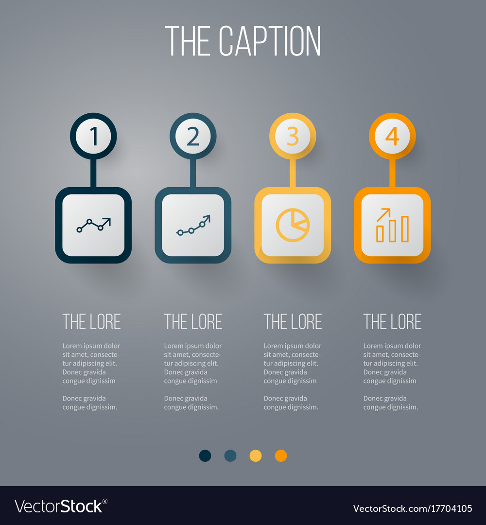 Outline chart set of line graph infographic Vector Image