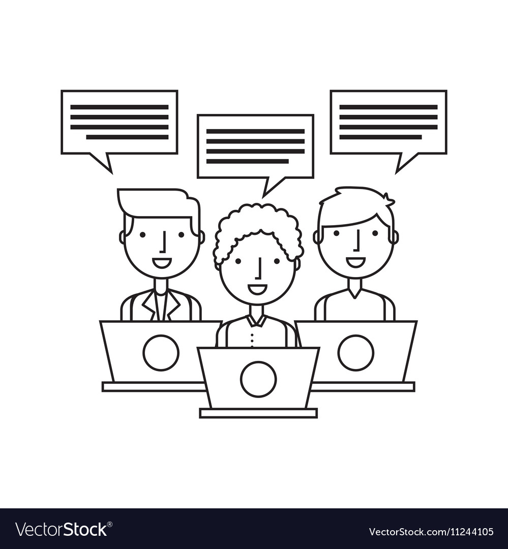 Person user laptop computer Royalty Free Vector Image