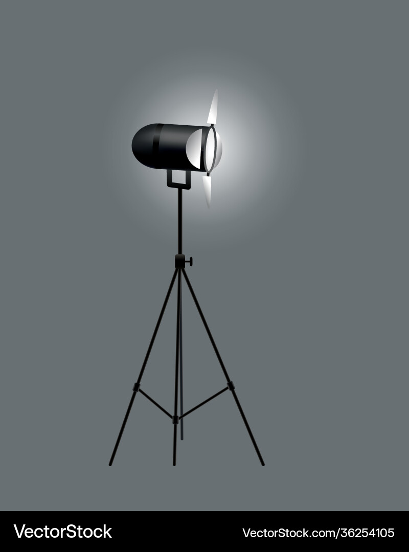 Realistic spotlights with gray background for show