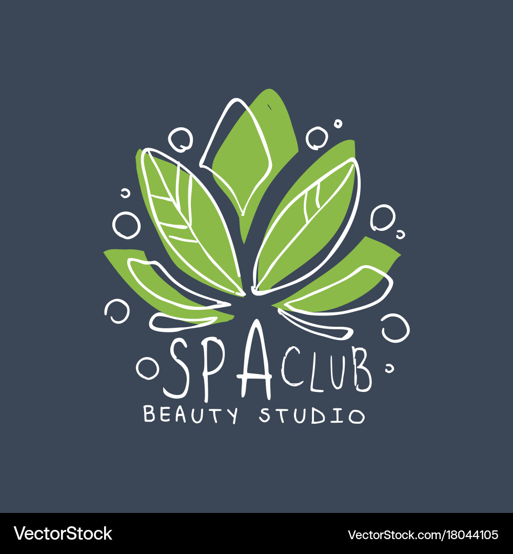 Spa club healthy studio logo template emblem Vector Image