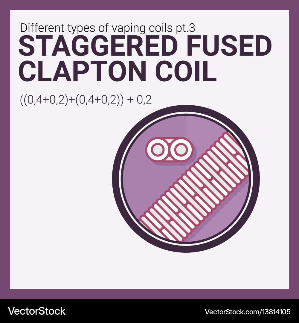 Vaping coil part of big set Royalty Free Vector Image