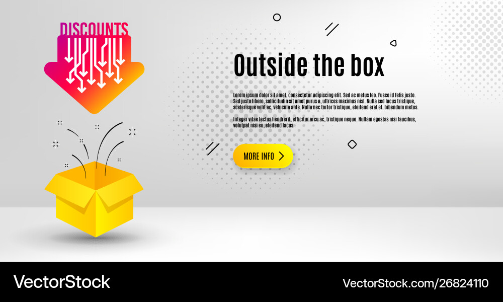 Discounts badge special offer banner Royalty Free Vector