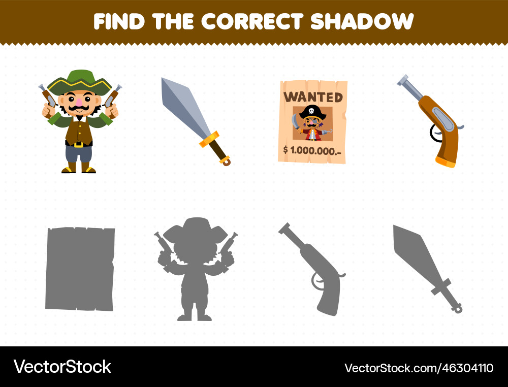 Education game for children find the correct Vector Image