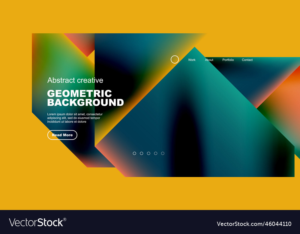 Fluid gradient geometric triangles abstract Vector Image