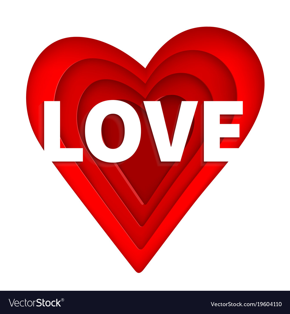 Heart With Love Text Royalty Free Vector Image