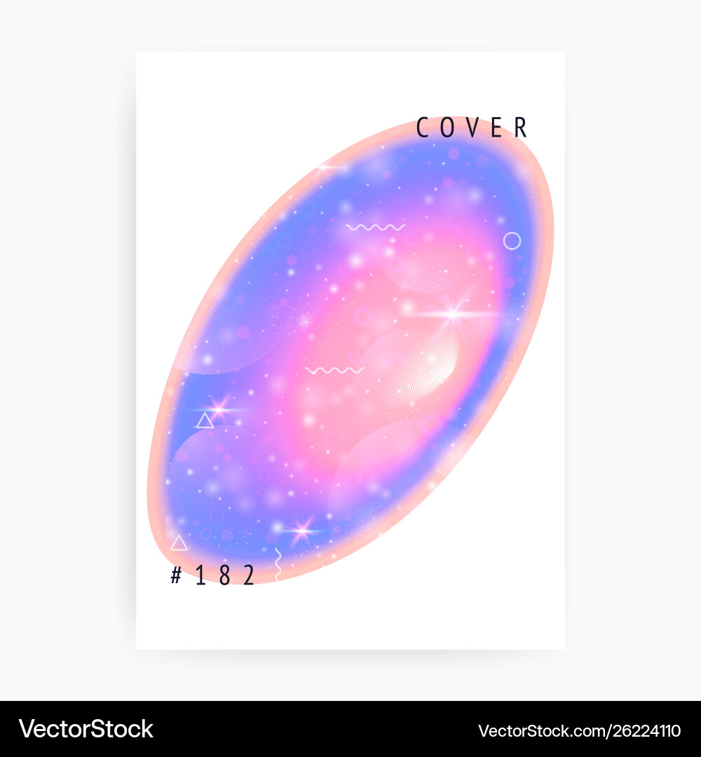 Holographic background princess gradient kawaii Vector Image