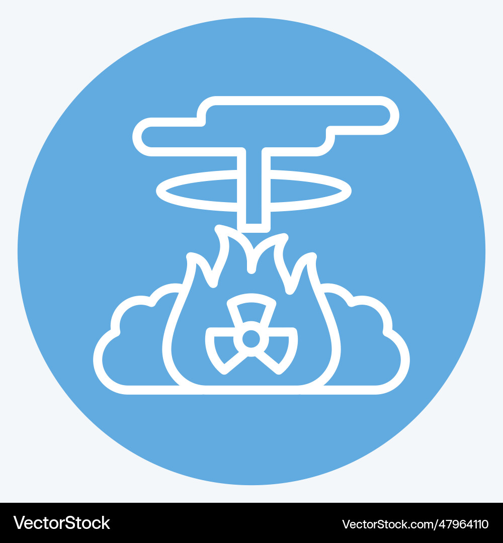 Icon nuclear blast related to nuclear symbol blue Vector Image