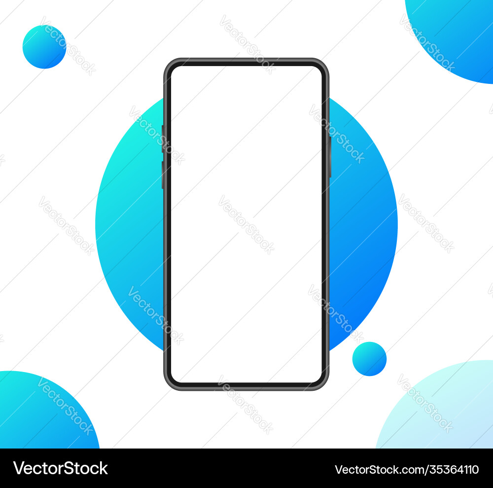 Icon with blue mobile ui and ux design on red Vector Image