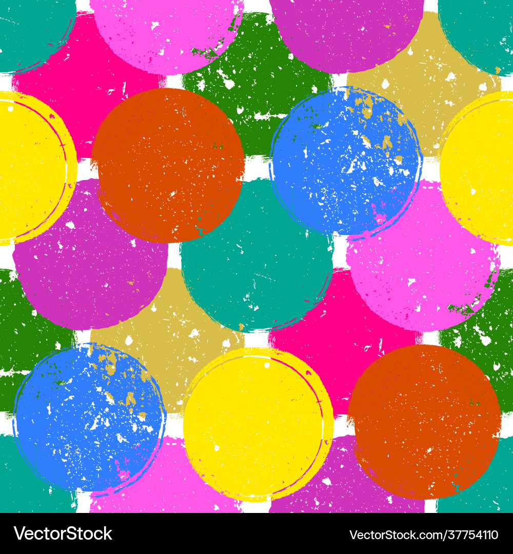 Nine color stamps seamless geometric texture Vector Image