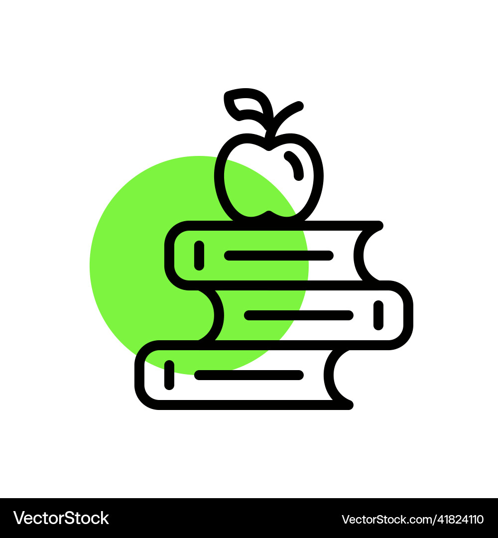 School and university icon stack of books Vector Image