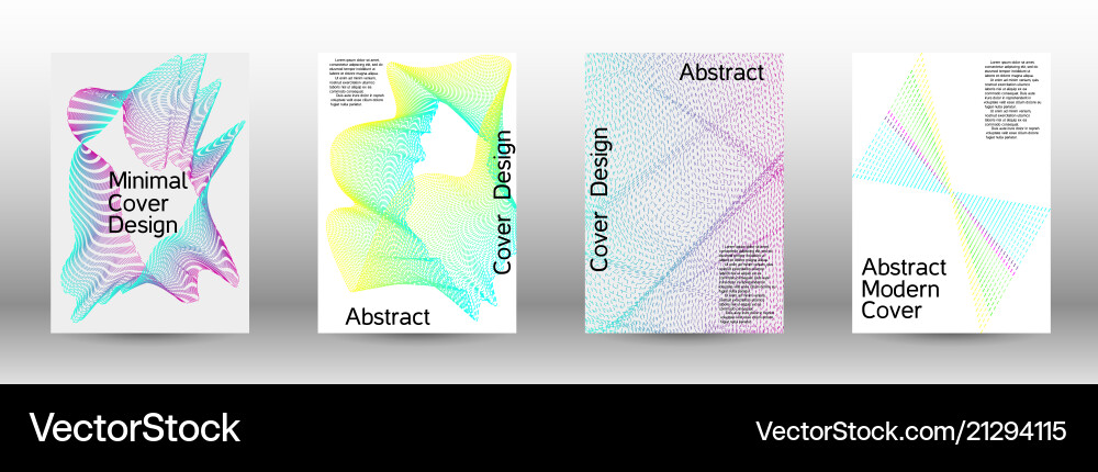 A set of creative sound backgrounds with linear Vector Image