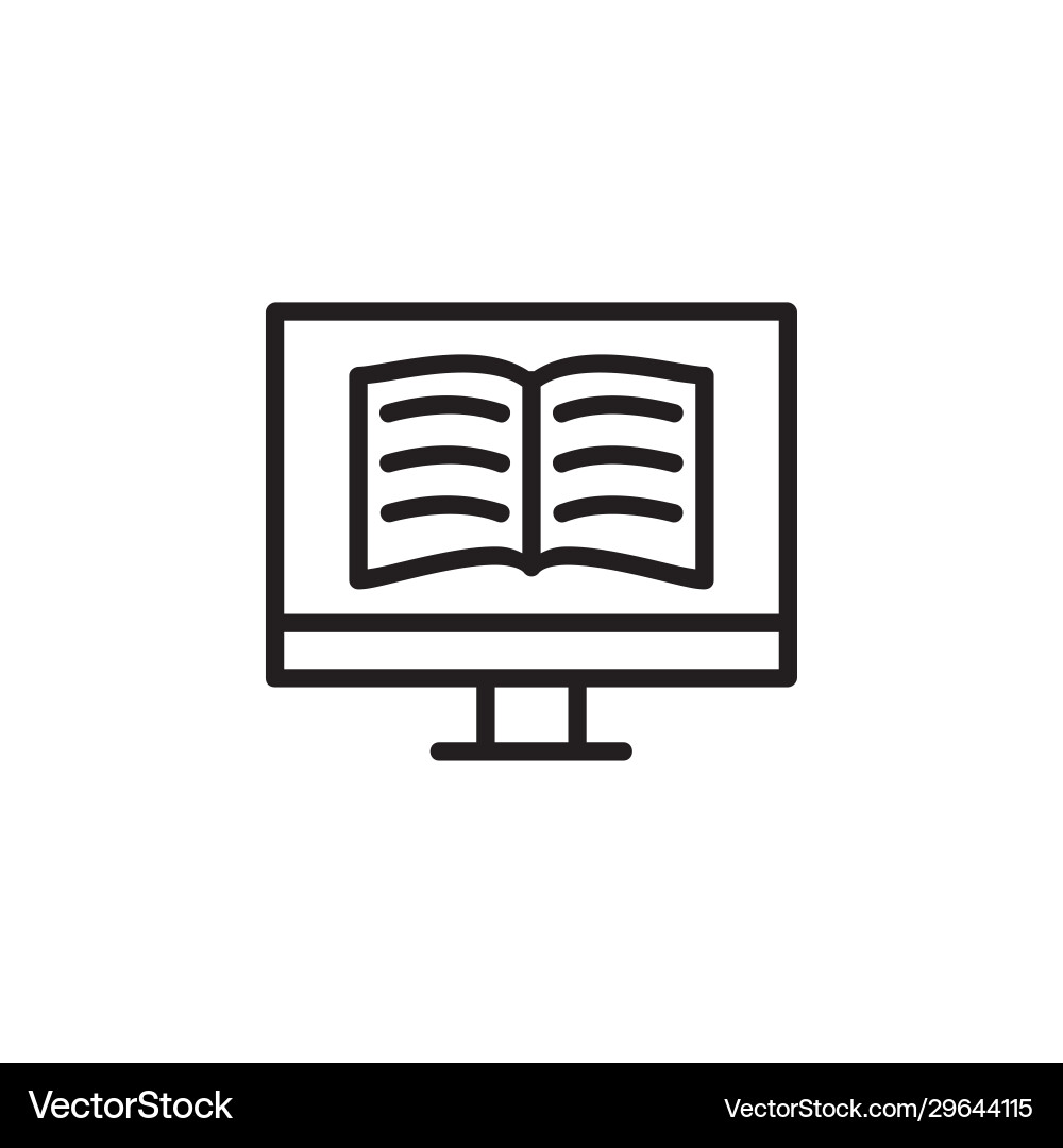 Digital book icon online learning icon perfect Vector Image