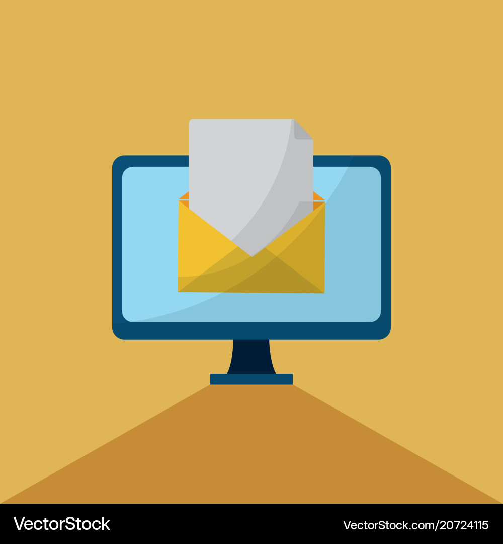 Email and media marketing Royalty Free Vector Image