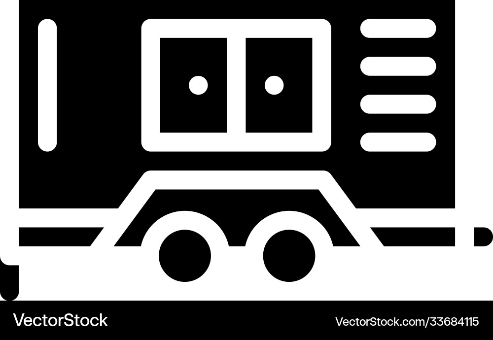 Generator building equipment glyph icon Royalty Free Vector
