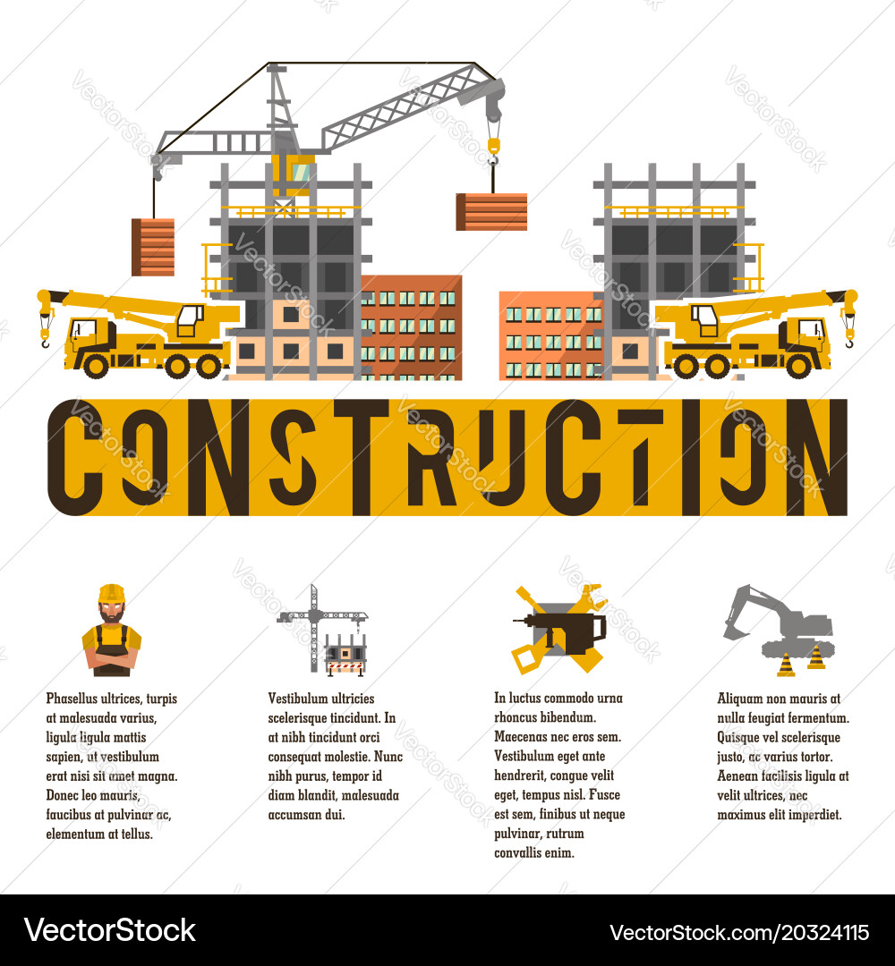 On the theme of a construction Royalty Free Vector Image