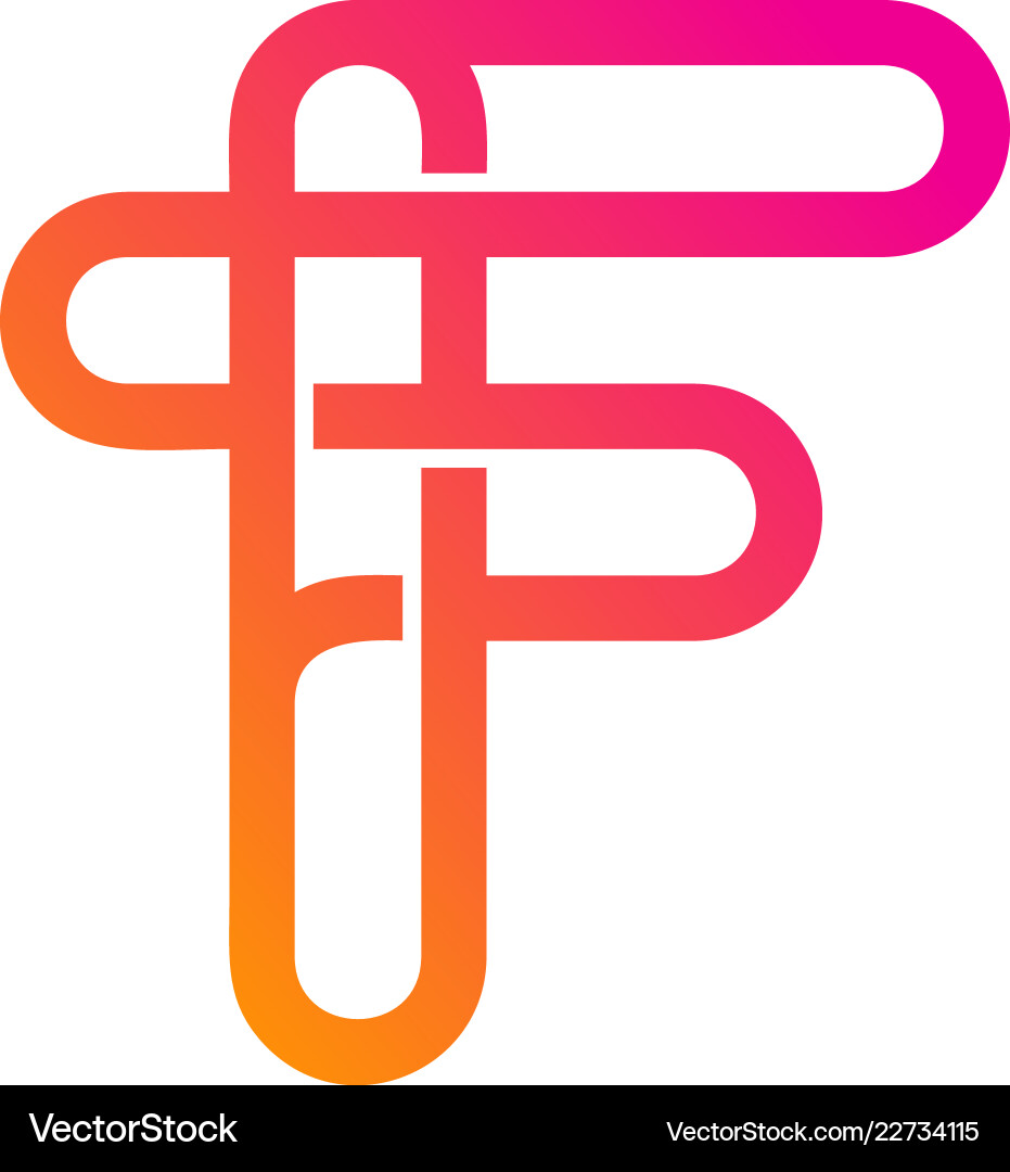Pixel letter f logo icon design Royalty Free Vector Image