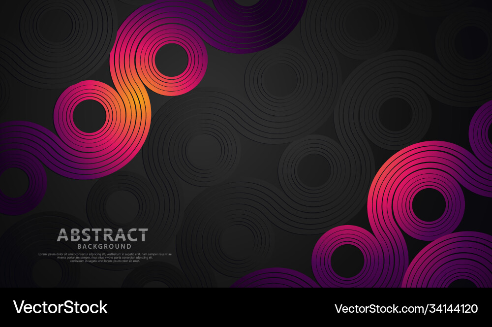 Abstract wave lines and round shapes background Vector Image