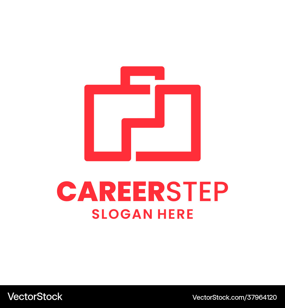 Career step logo template design leadership logo Vector Image