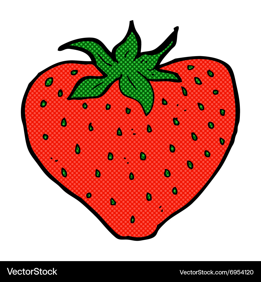 Comic cartoon strawberry Royalty Free Vector Image